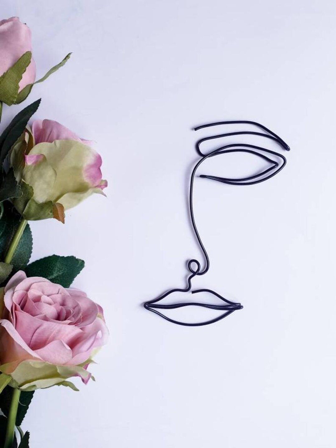 FACE Sign/wire Beauty Face Art/ Home Decor / Wire Art / Handmade Wire ...