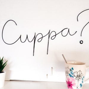Coffee/cuppa? Wire Sign/handmade Wire Word/wire Sign /custom Sign/home ...