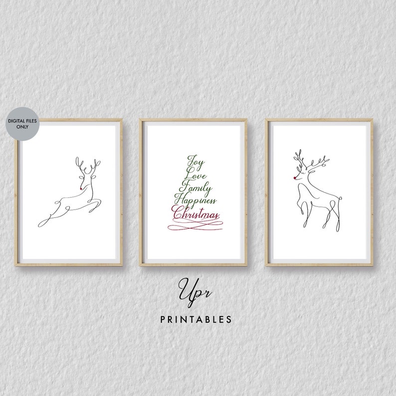 Christmas Wall Art Christmas Printables Christmas Decor - Etsy