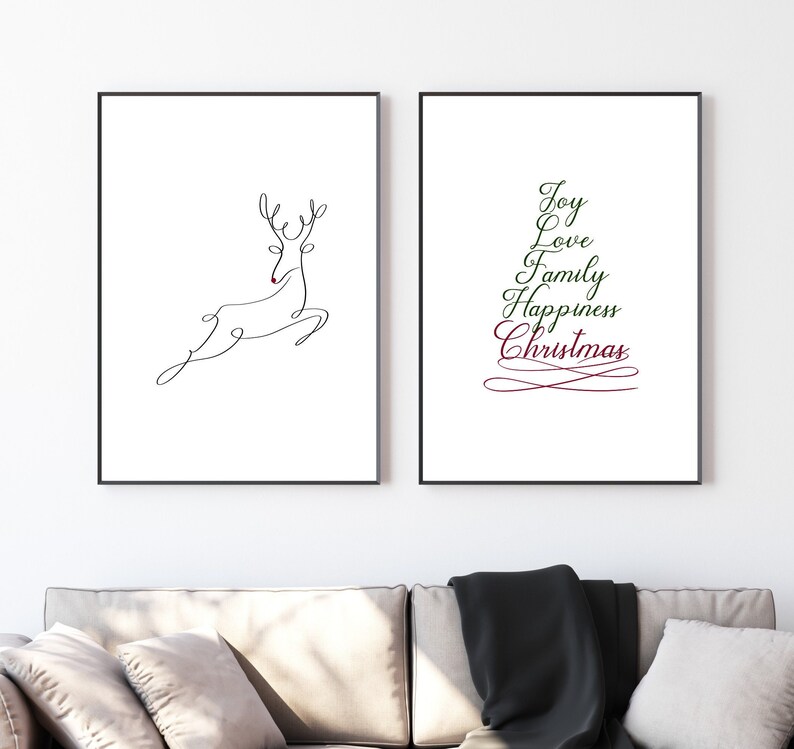 Christmas Wall Art Christmas Printables Christmas Decor - Etsy