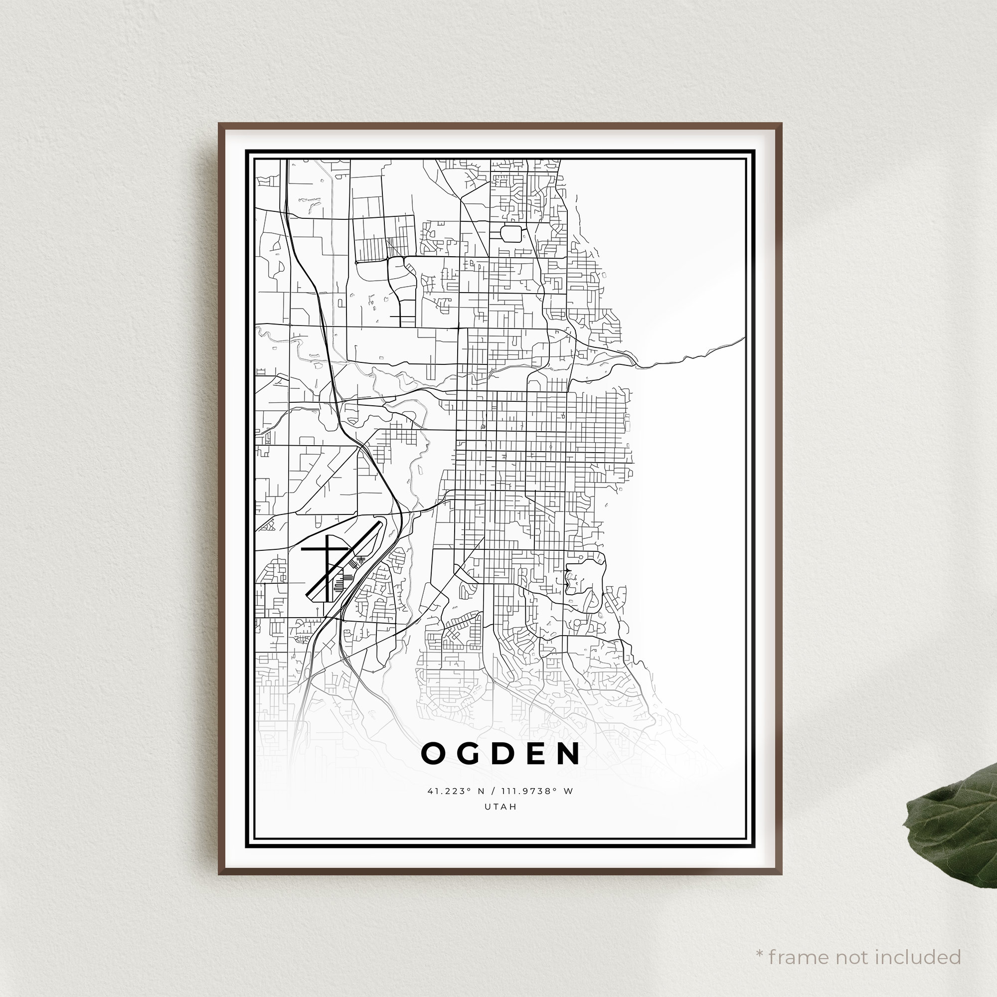 Ogden Map Print Ogden Street Map Poster Utah Modern | Etsy