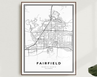 Fairfield Map Poster - Etsy