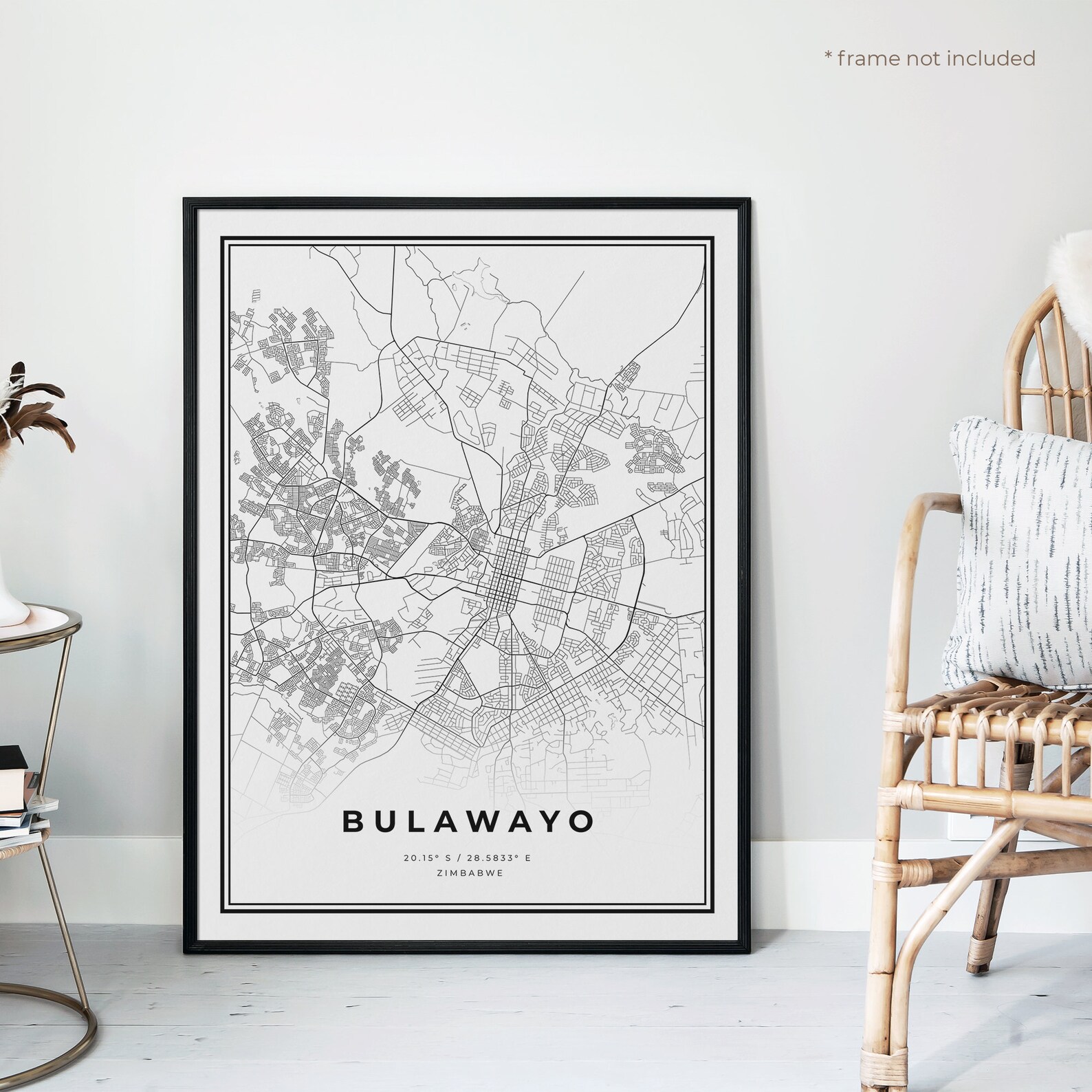 Bulawayo Map Print Bulawayo Street Map Posterzimbabwe | Etsy