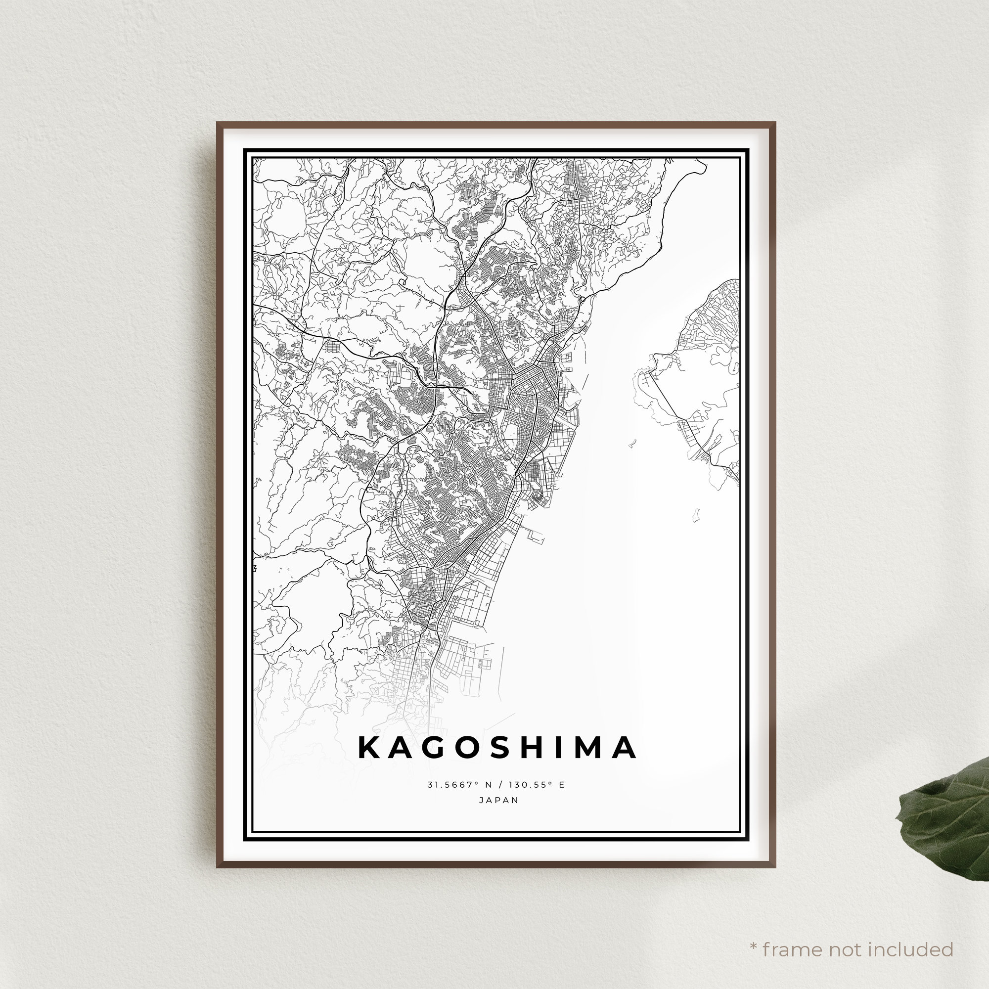 Kagoshima Map Print Kagoshima Street Map Poster Japan | Etsy
