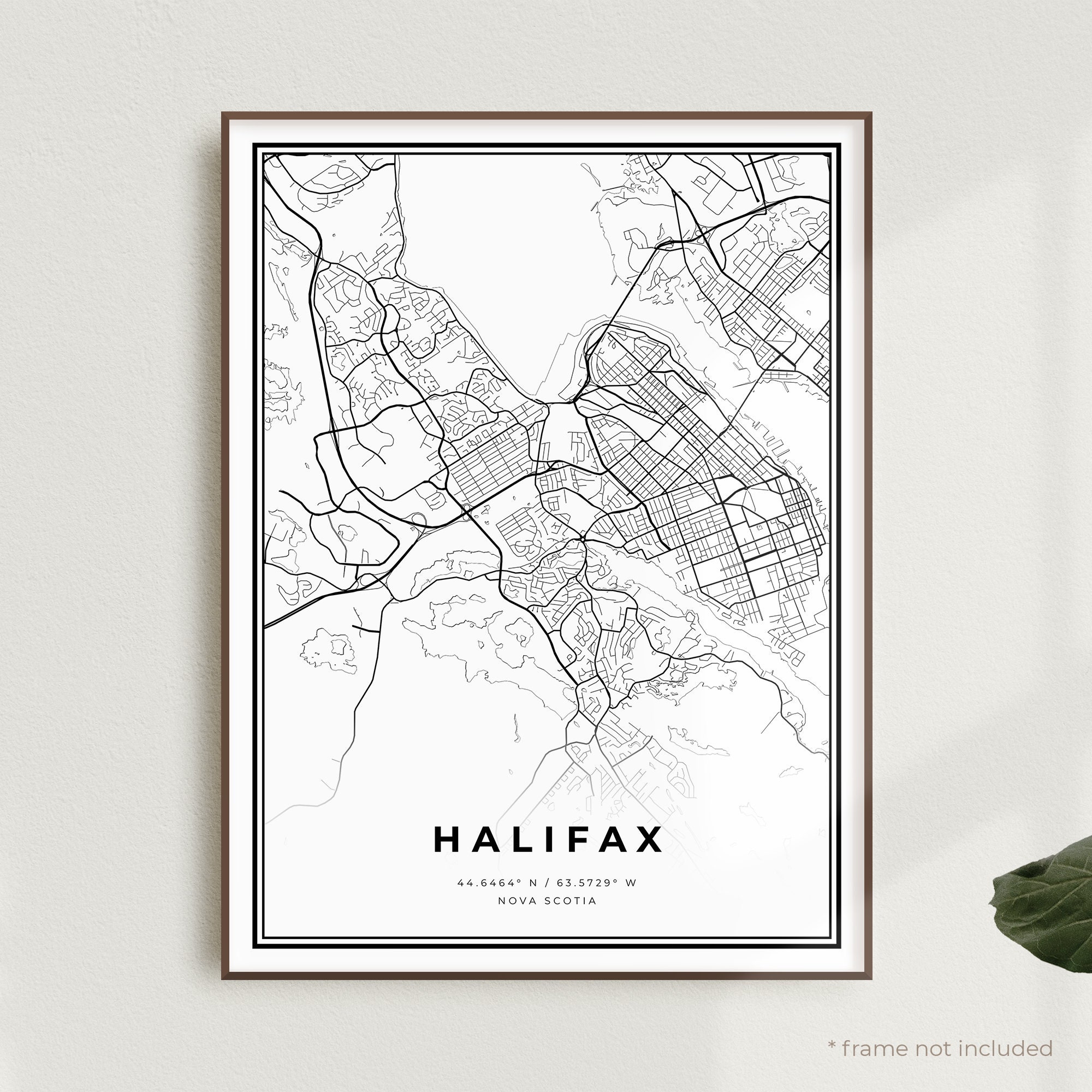 Halifax Map Print Halifax Street Map Poster Canada Modern - Etsy UK