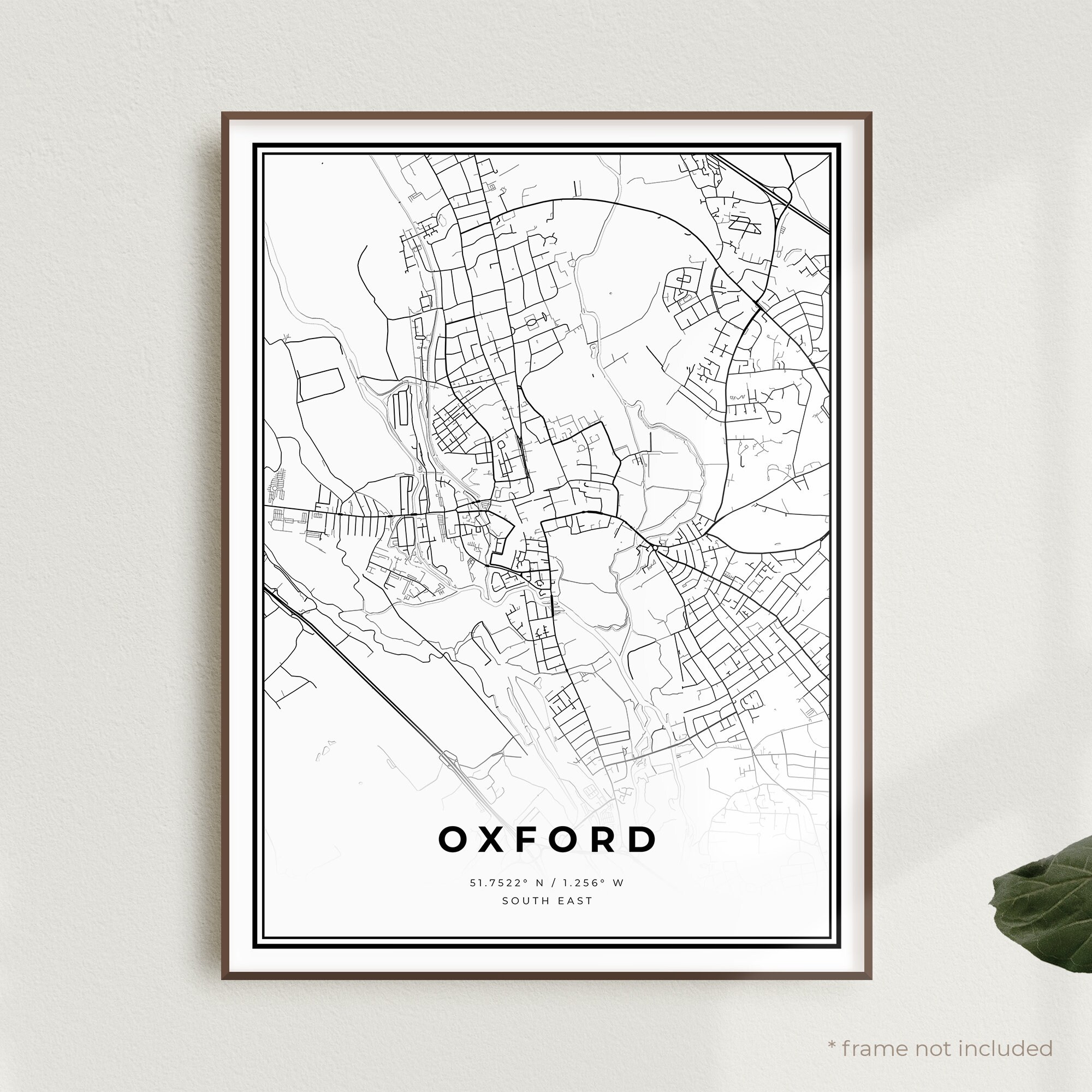 Oxford Map Print Oxford Street Map Poster UK Modern | Etsy