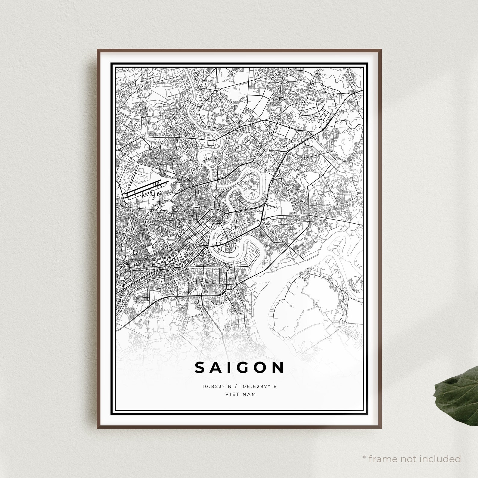 Saigon Map Print Saigon Street Map Poster Viet Nam Modern | Etsy