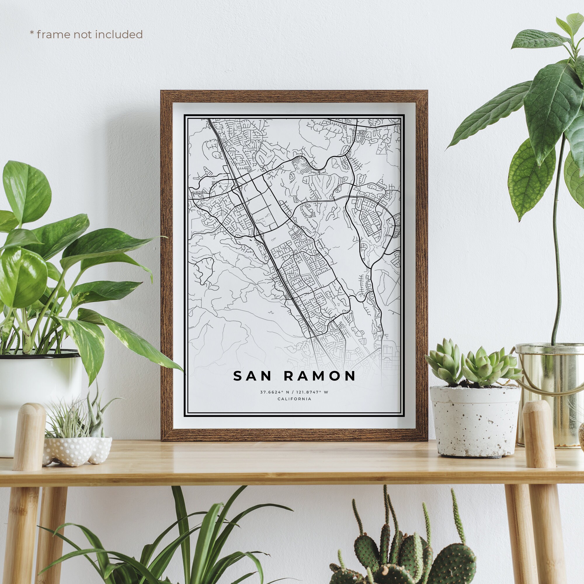 San Ramon Map Print San Ramon Street Map Poster California - Etsy