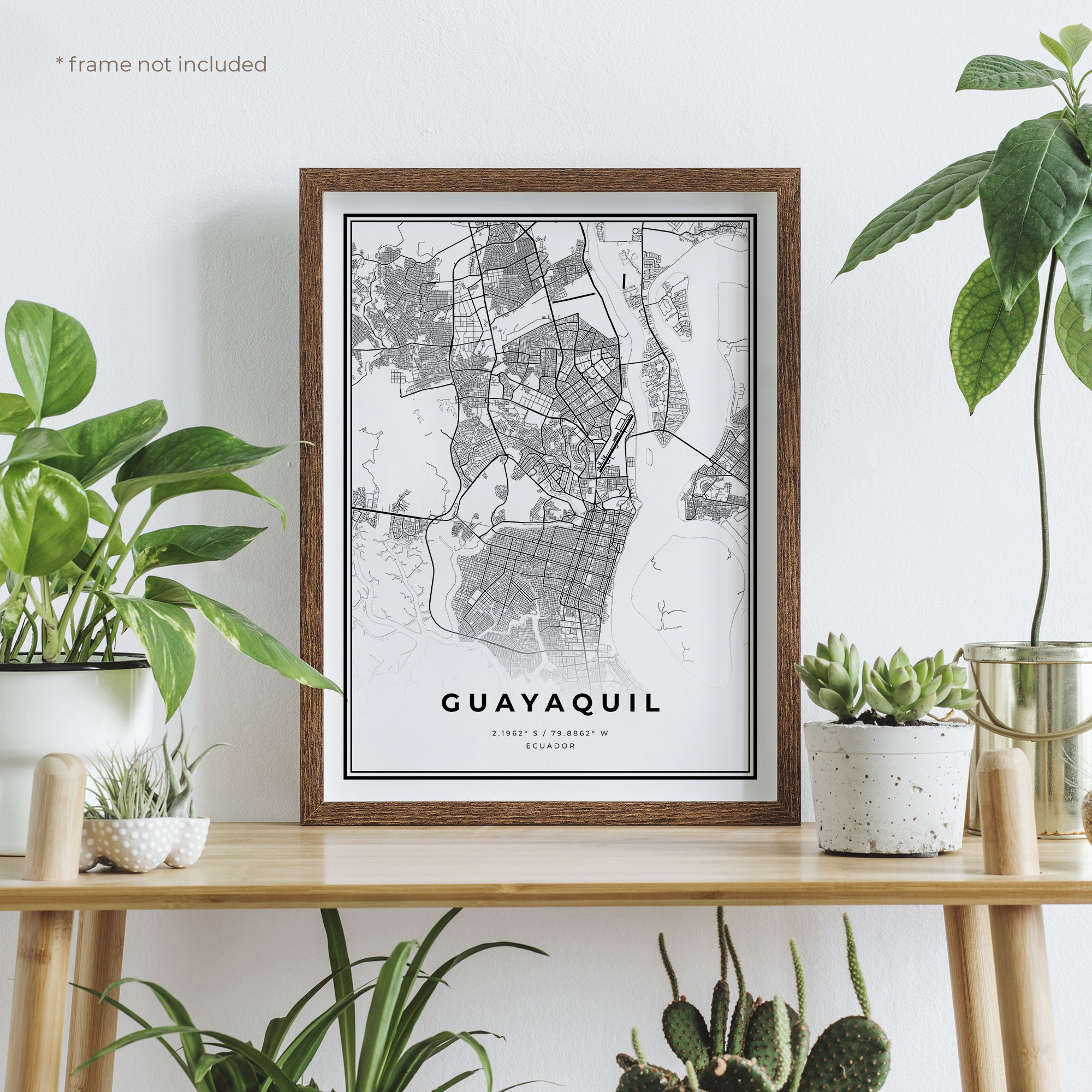 Guayaquil Map Print Guayaquil Street Map Posterecuador - Etsy
