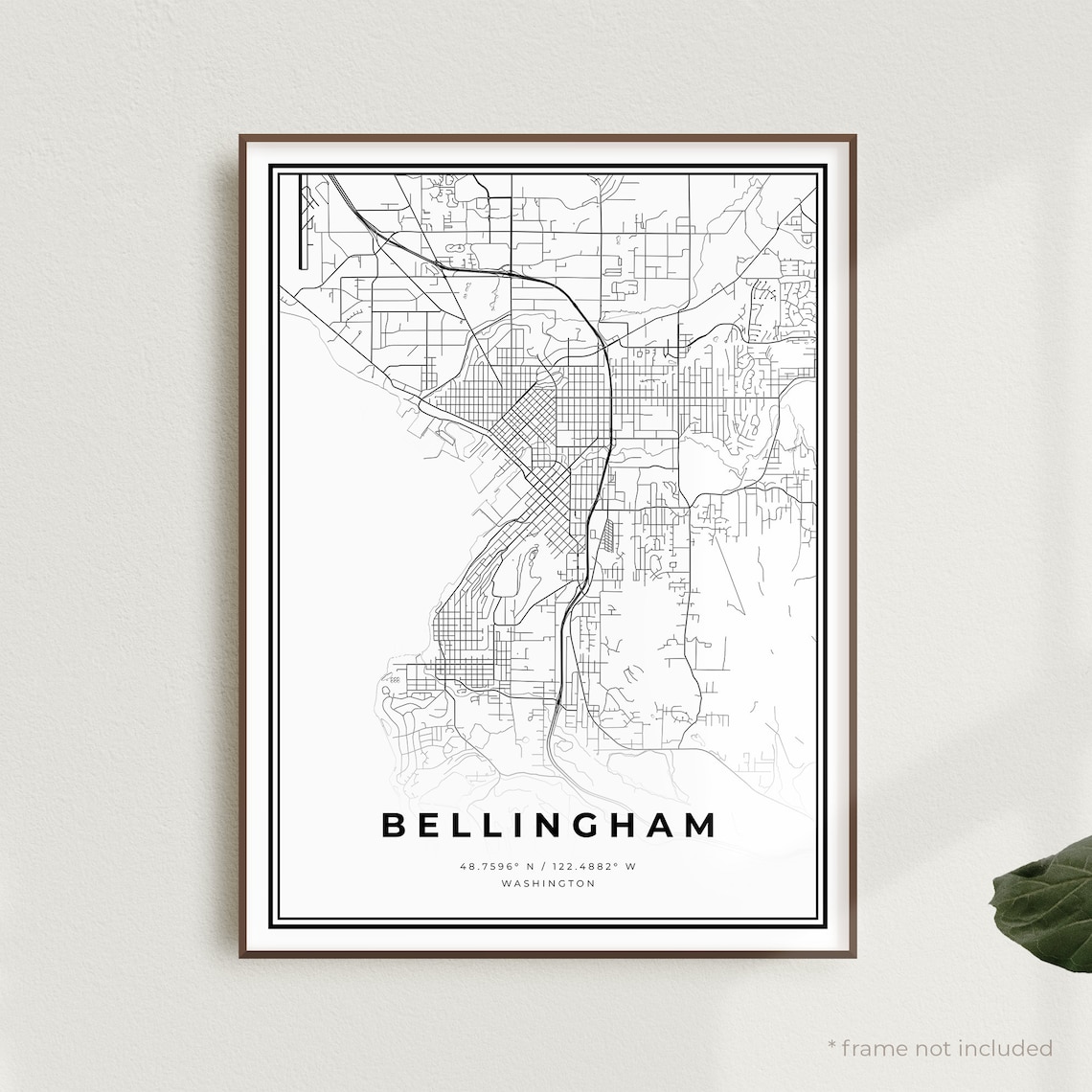 Bellingham Map Print Bellingham Street Map Poster | Etsy