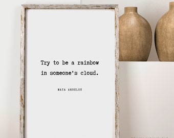 Maya Angelou Courage Quote Typographic Poster Gallery Wall - Etsy