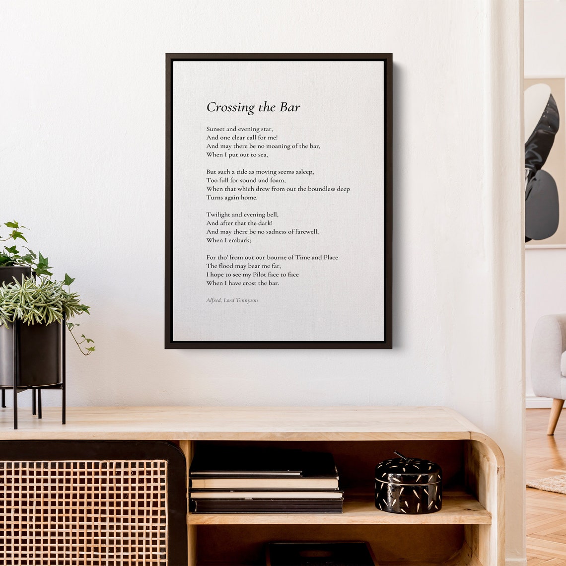 Crossing by Alfred Lord Tennyson Poem – Framed Premium Canvas, Poetry ...