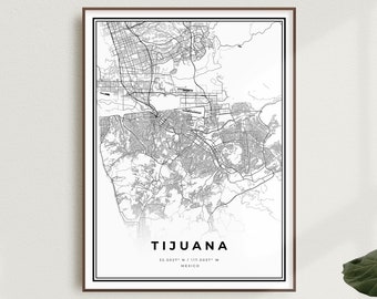 Tijuana Map - Etsy
