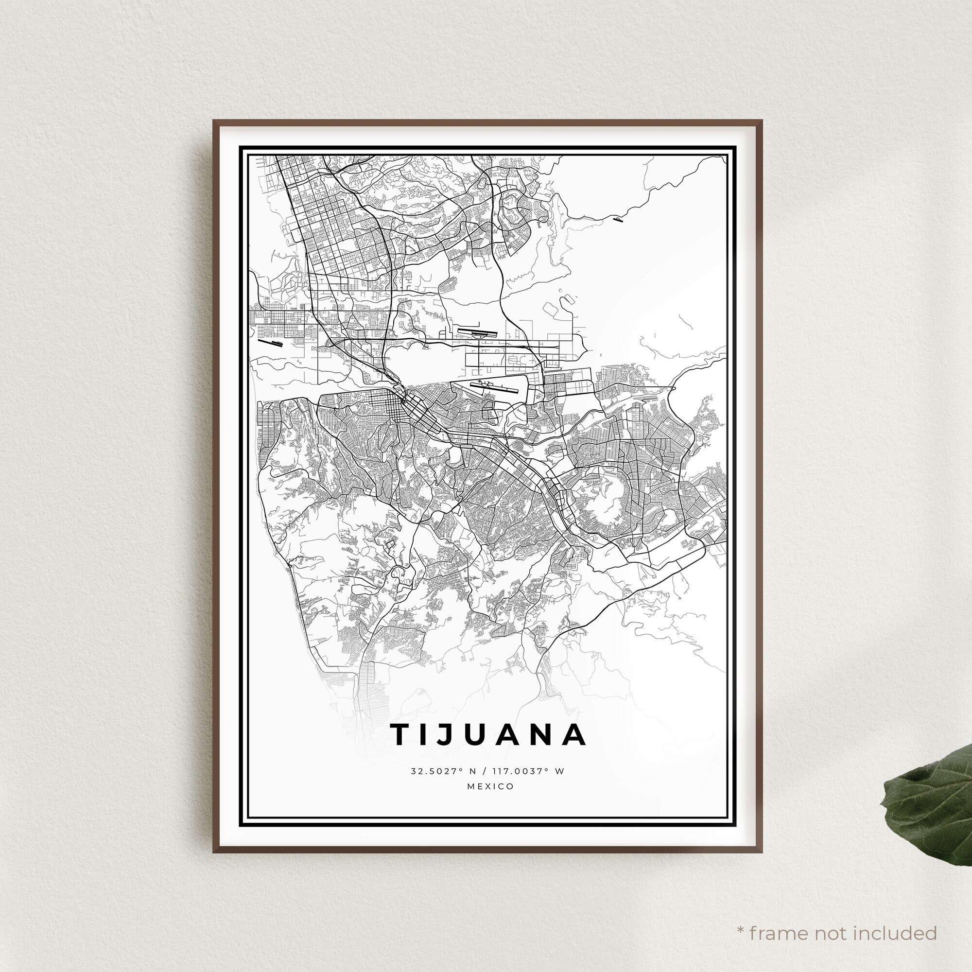Tijuana Map Print Tijuana Street Map Postermexico Modern - Etsy UK