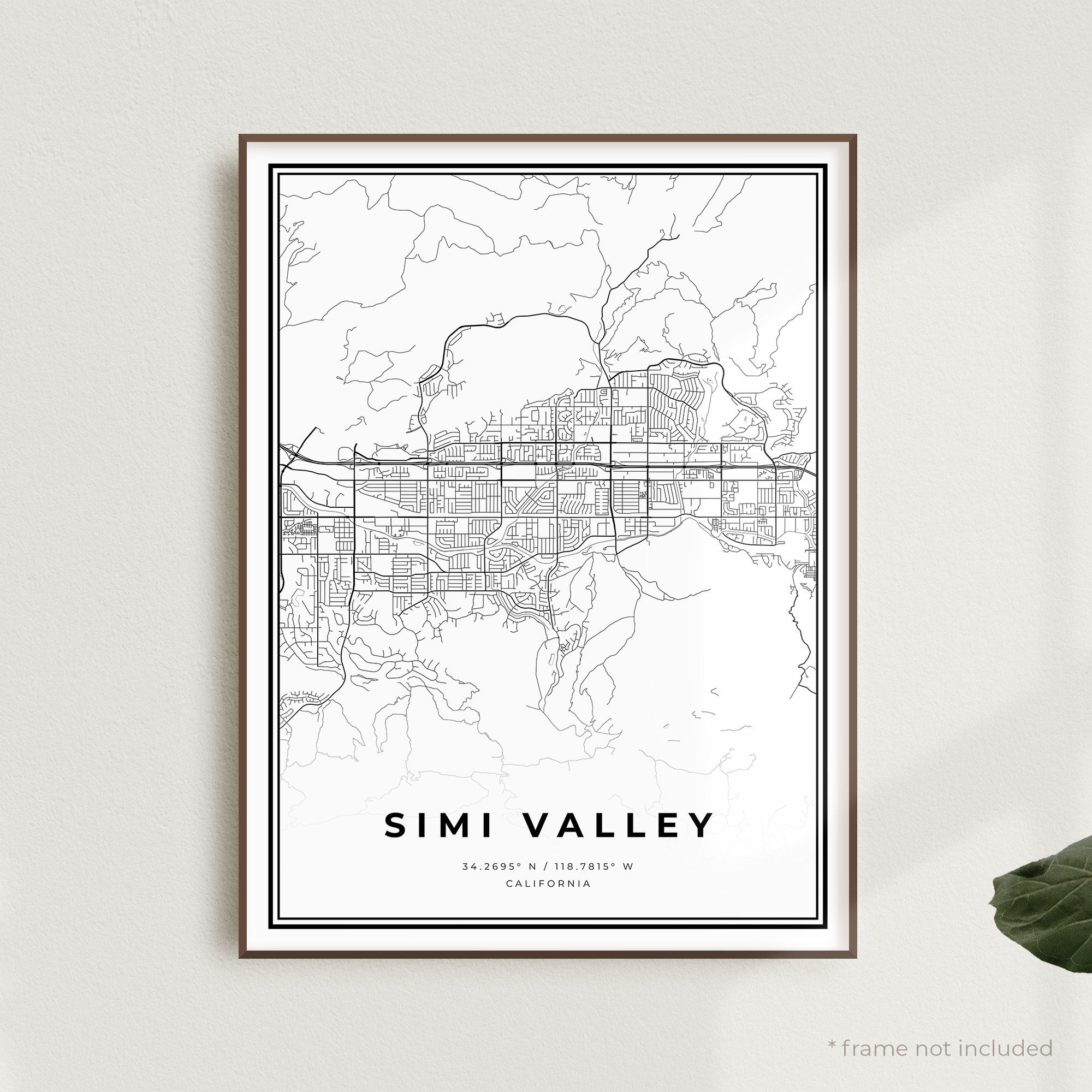 Simi Valley Map Print Simi Valley Street Map Poster - Etsy