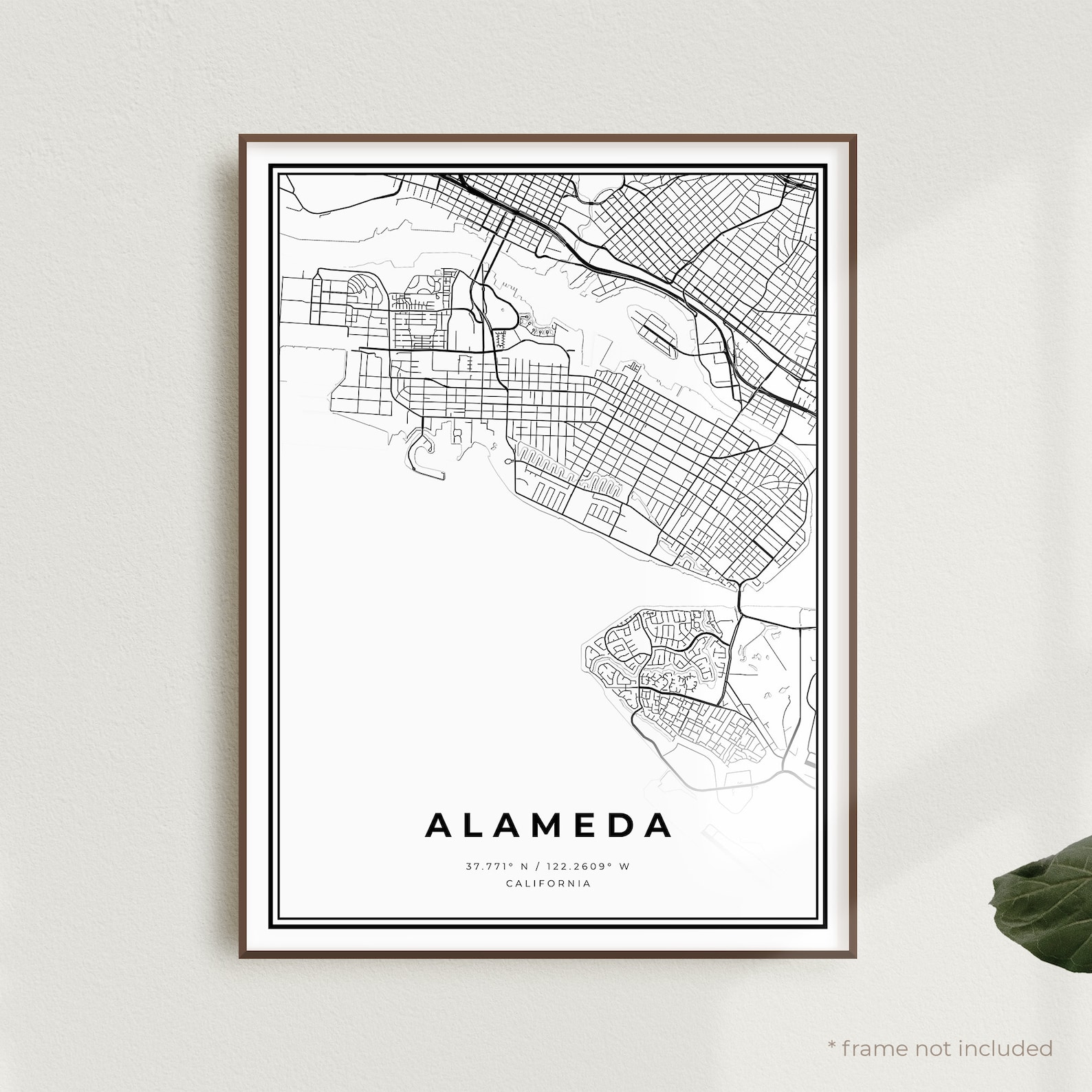 Alameda Map Print Alameda Street Map Poster California - Etsy UK