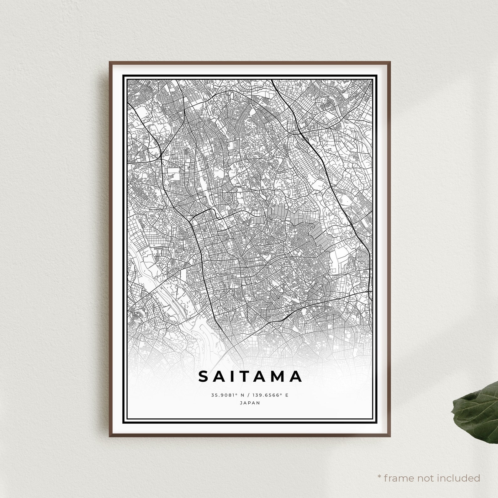 Saitama Map Print Saitama Street Map Posterjapan Modern - Etsy UK