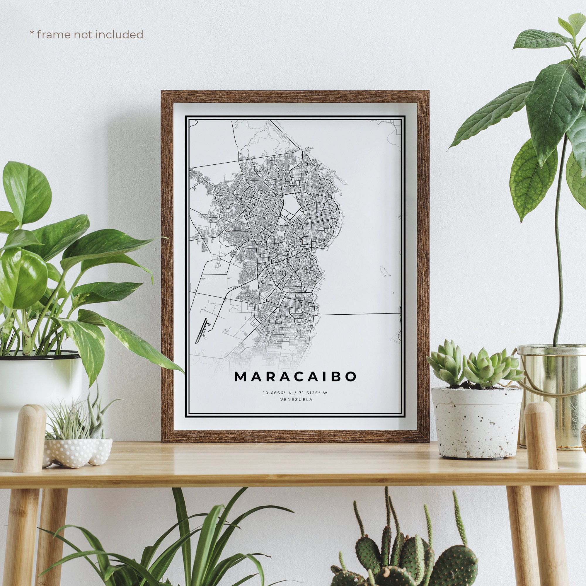 Maracaibo Map Print Maracaibo Street Map Poster Venezuela | Etsy