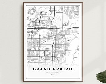 Grand Prairie Map - Etsy