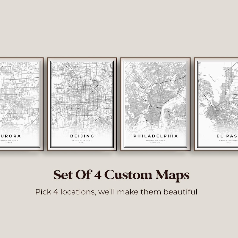 4 Pack City Prints - Etsy