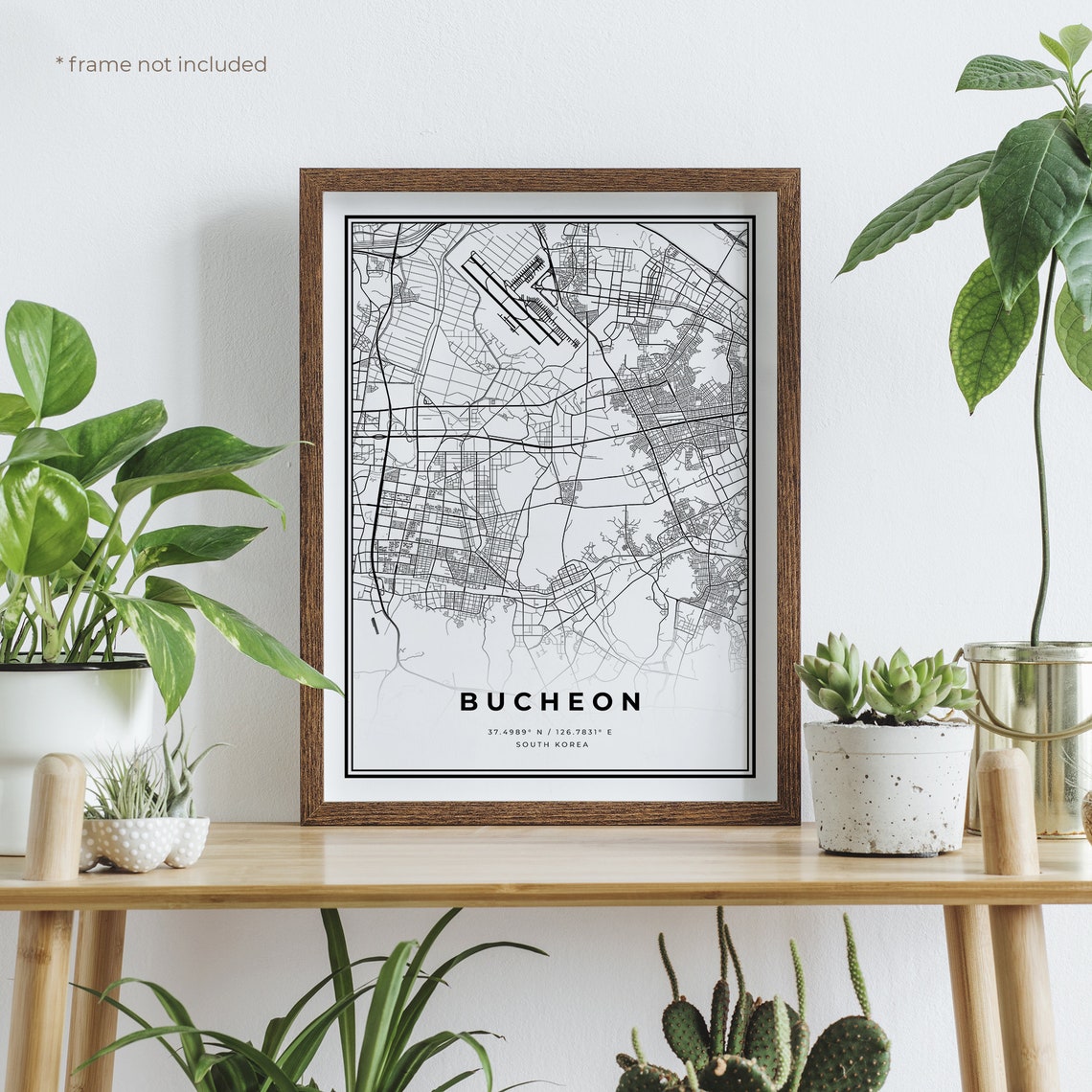 Bucheon Map Print Bucheon Street Map PosterSouth Korea | Etsy