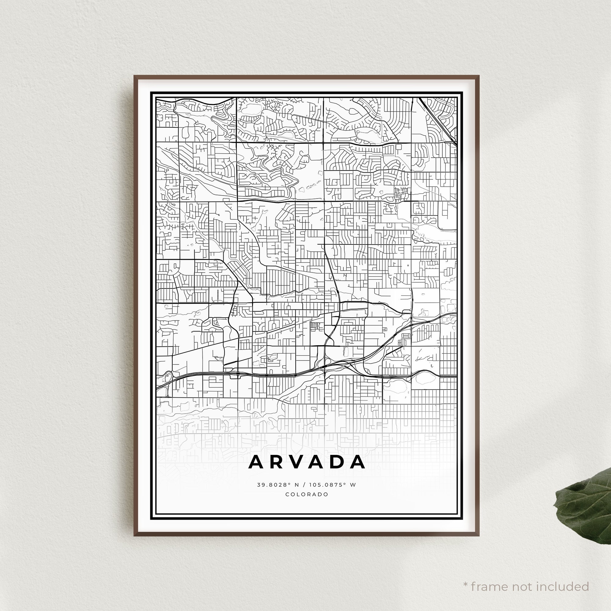 Arvada Map Print Arvada Street Map Poster Colorado Modern - Etsy