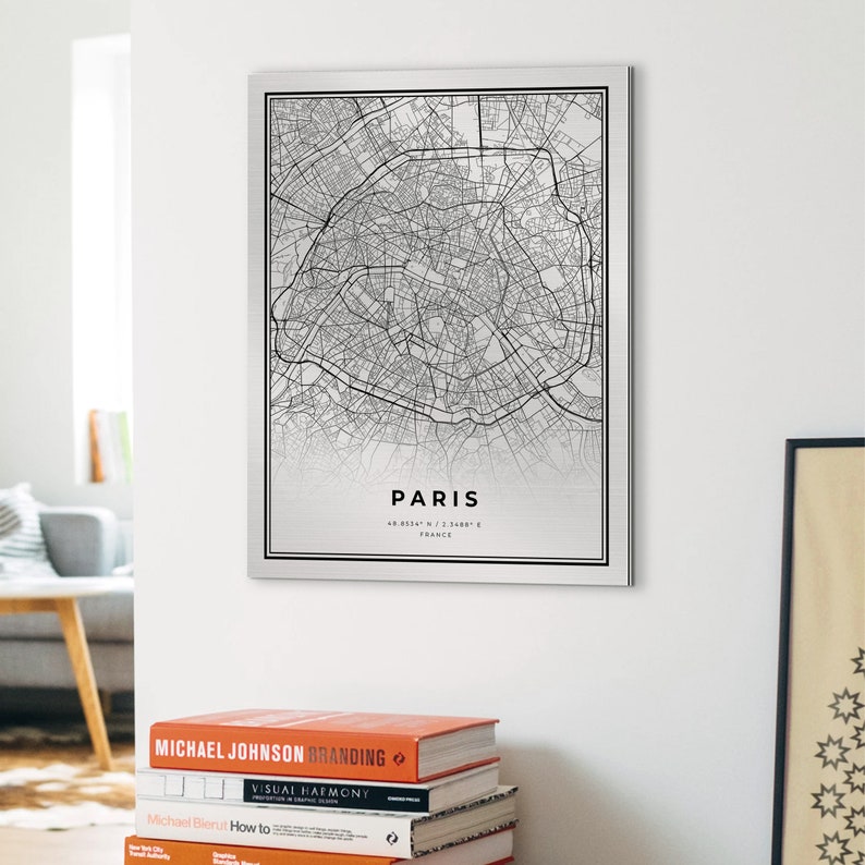 Custom Luxury Map Aluminum Print | Personalized City & Travel Place ...