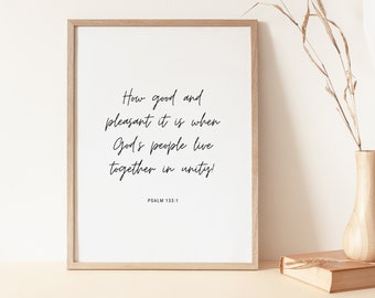 Psalm 133 Wall Art | Etsy