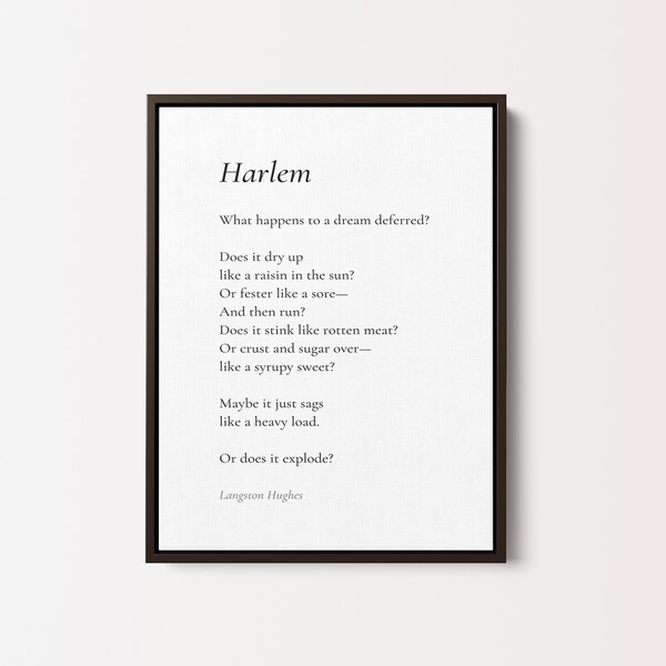 Langston Hughes Poem - Etsy