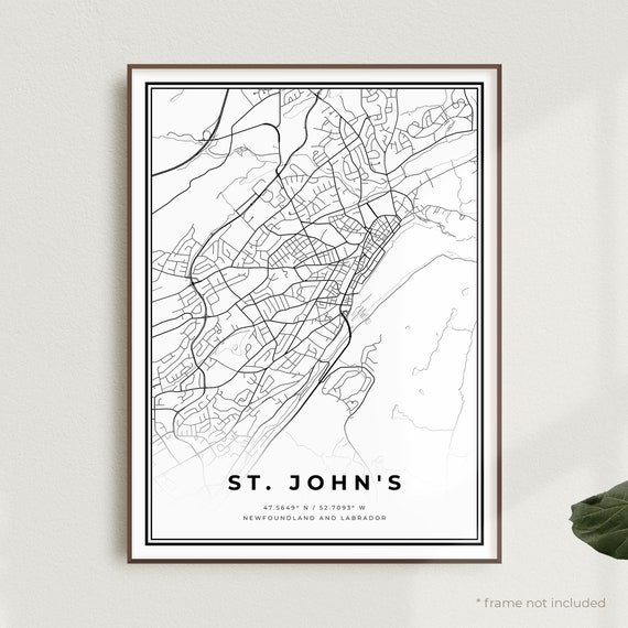 St. John's Map Print St. John's Street Map Poster - Etsy