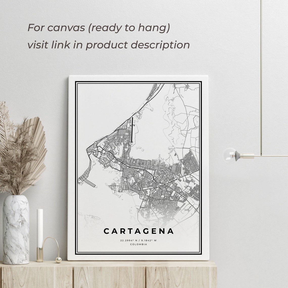 Cartagena Map Print Cartagena Street Map PosterColombia | Etsy