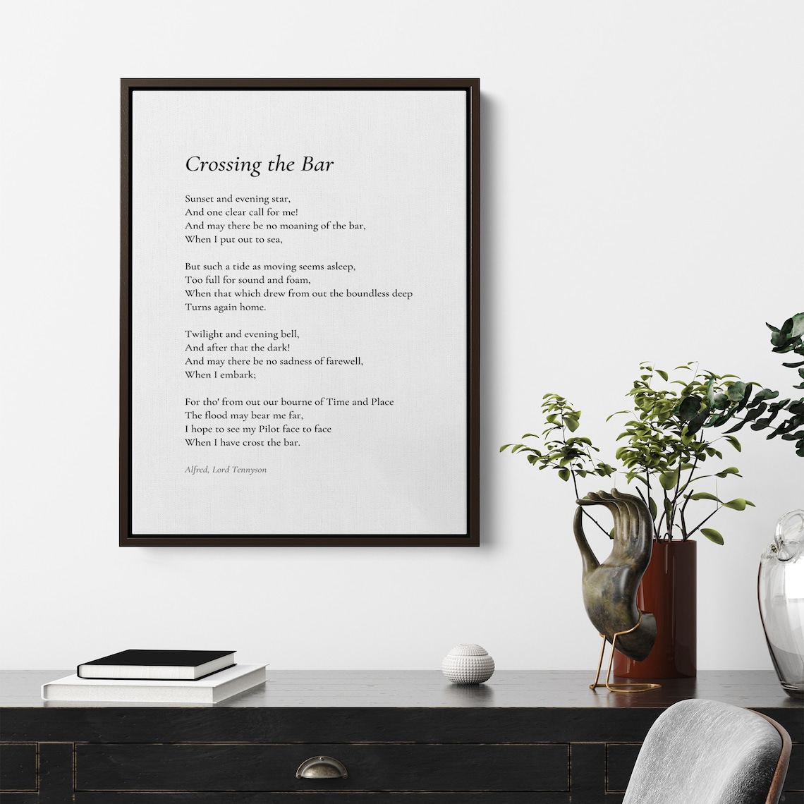 Crossing by Alfred Lord Tennyson Poem – Framed Premium Canvas, Poetry ...