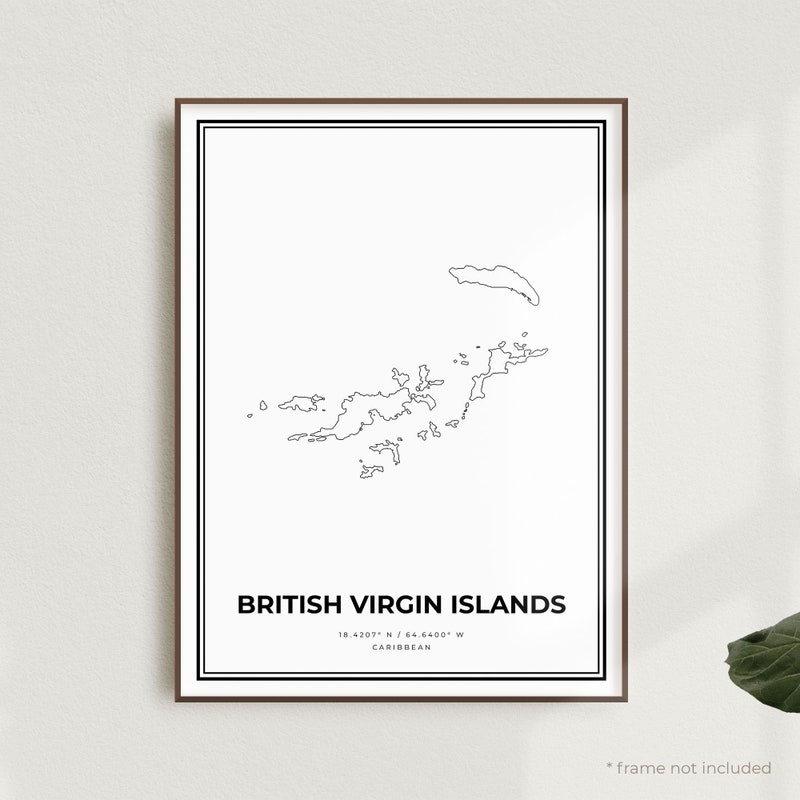 Virgin Islands Map - Etsy