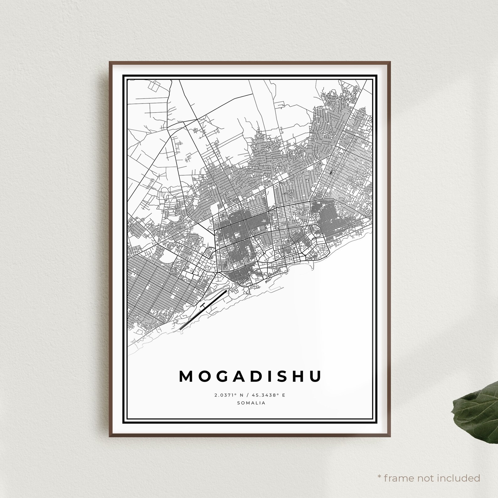 Mogadishu Map Print Mogadishu Street Map Postersomalia - Etsy