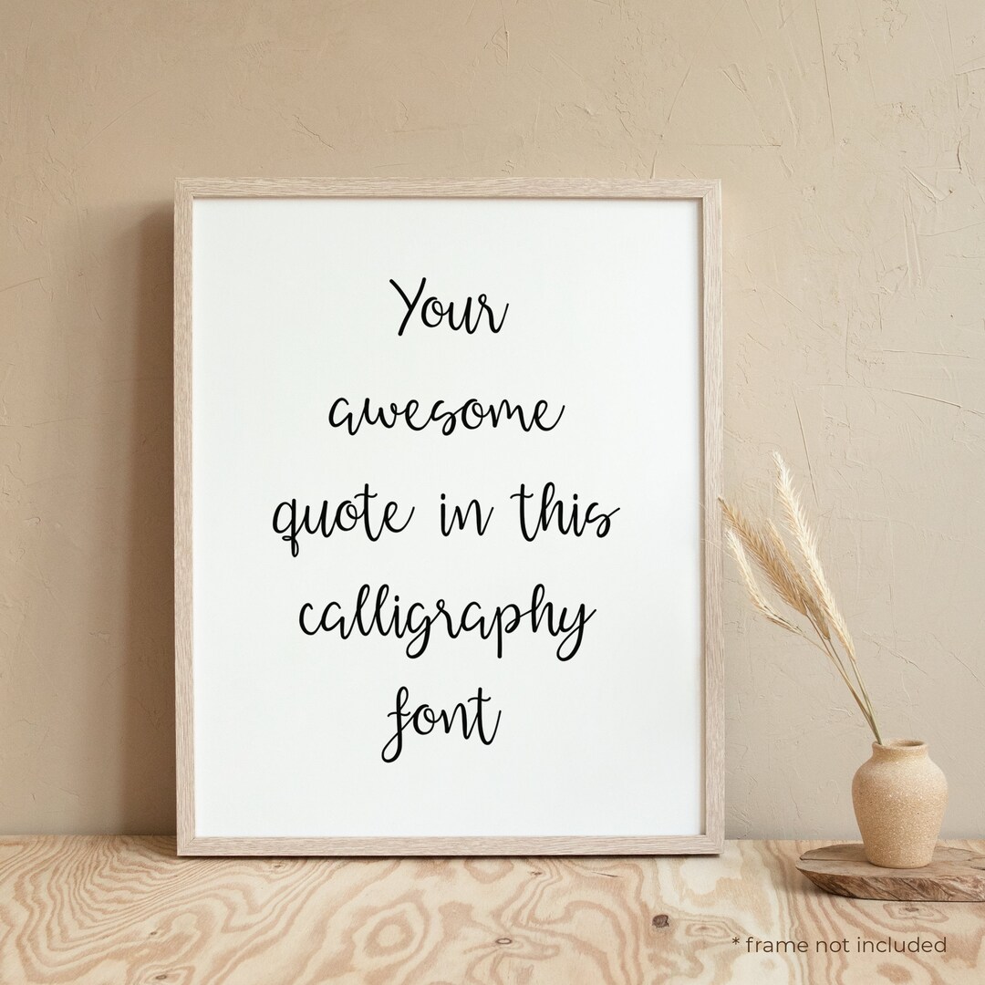 Personalized Quote Print, Custom Calligraphy Sign, Personalized Poster ...