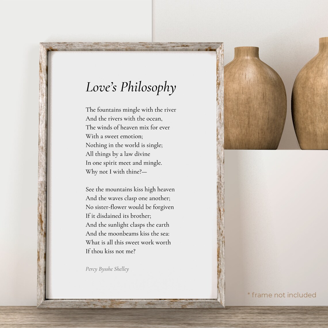 Loves by Percy Bysshe Shelley Poem Print Poetry Print Gift | Etsy