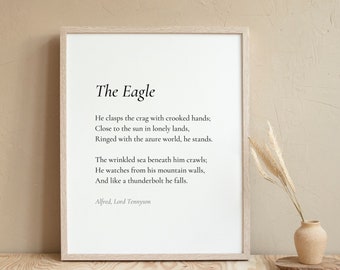 The Eagle Alfred Lord Tennyson Poem UNFRAMED Print - Etsy