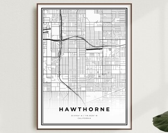 Hawthorne Map Poster - Etsy