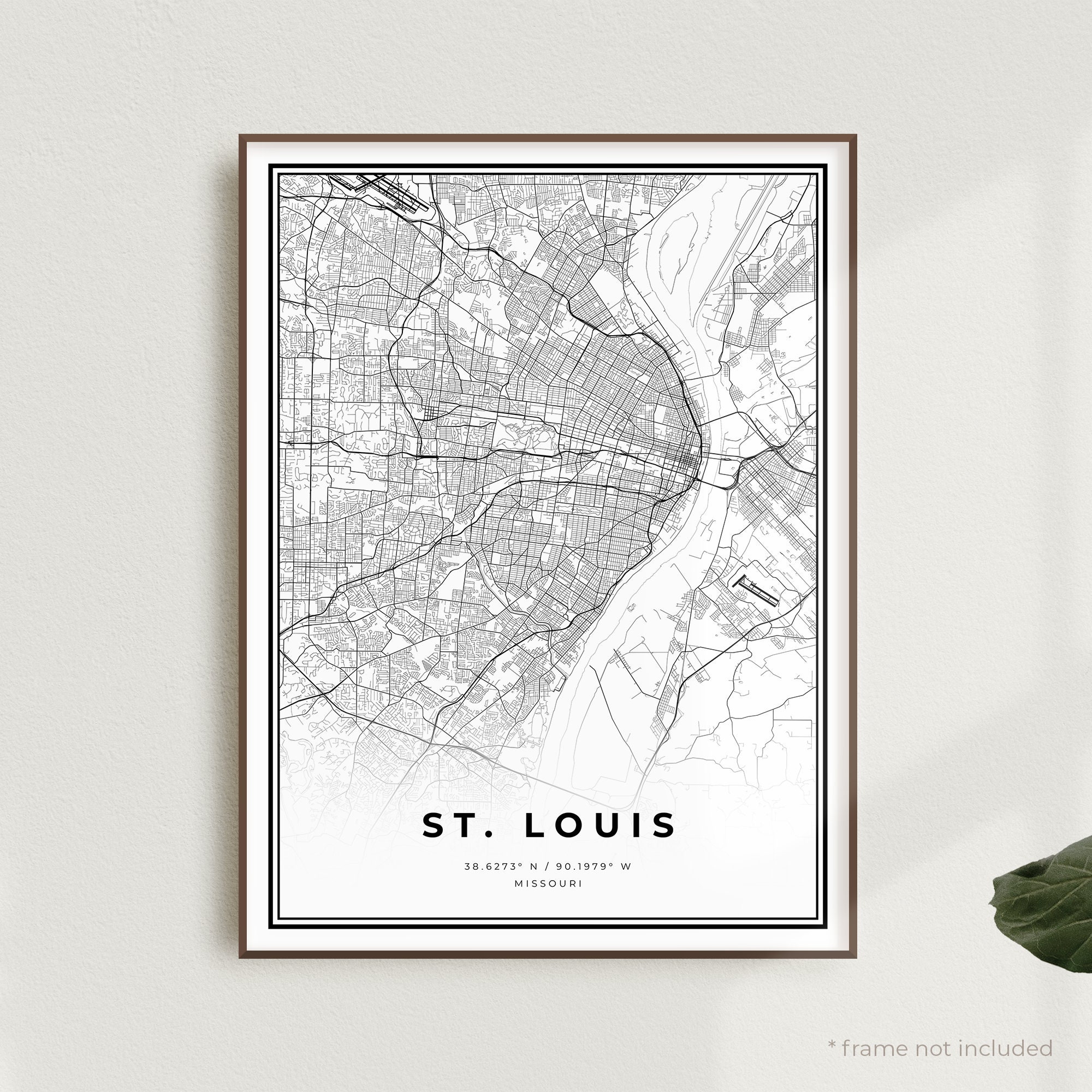 St. Louis Map Print St. Louis Street Map Poster Missouri | Etsy