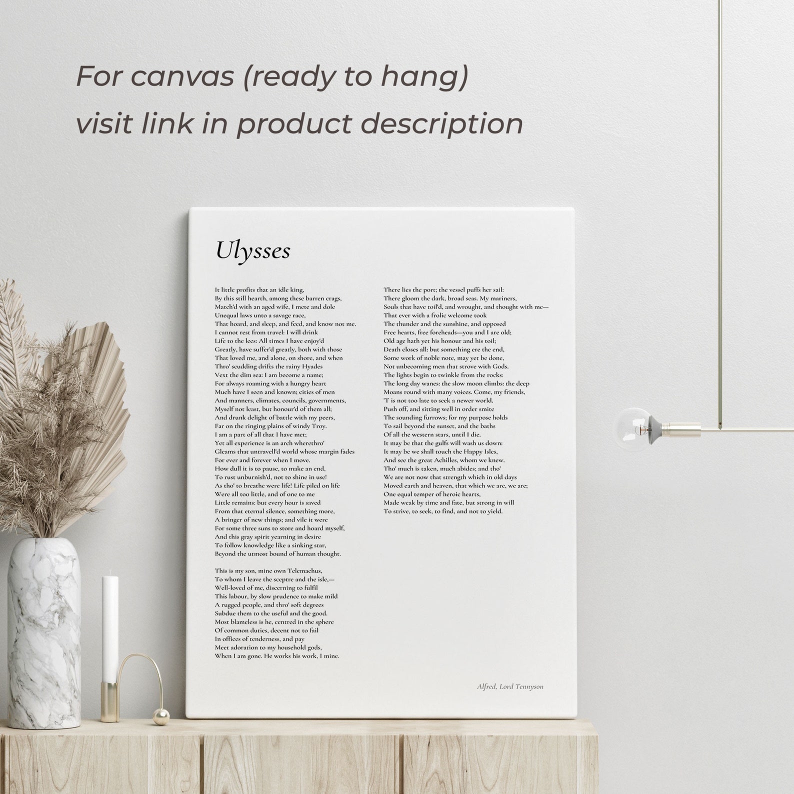 Ulysses by Alfred Lord Tennyson Poem Print Poetry Print - Etsy