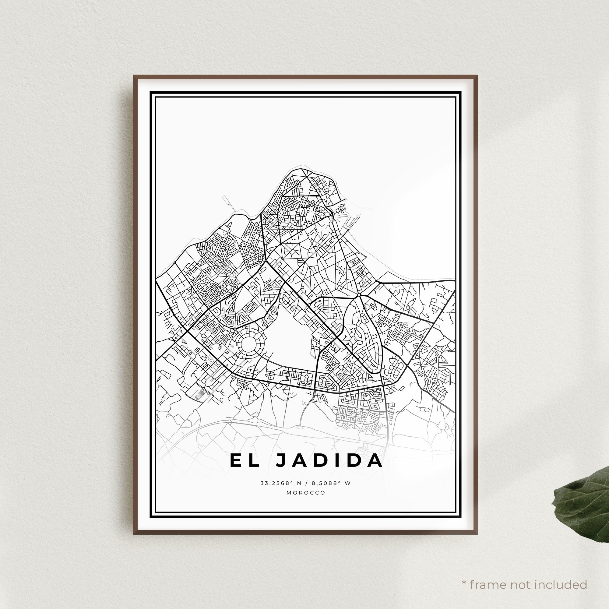 El Jadida Map Print El Jadida Street Map Postermorocco - Etsy Canada