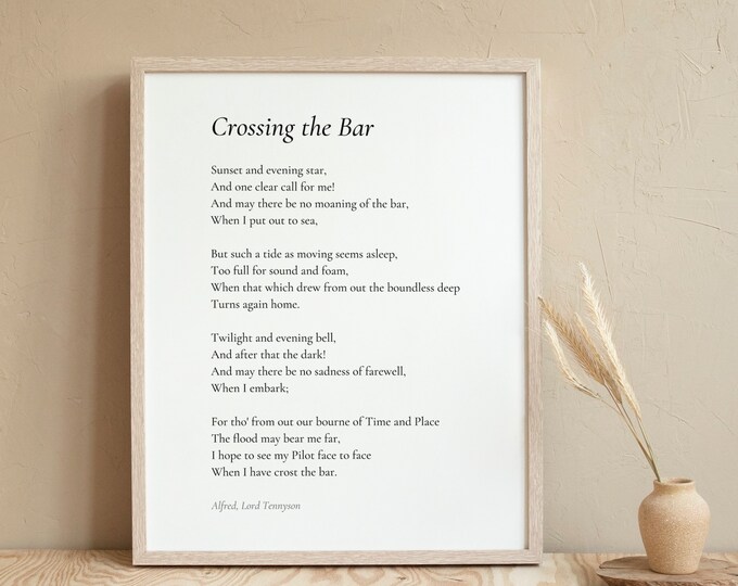 Crossing by Alfred Lord Tennyson Poem Print Poetry Print - Etsy