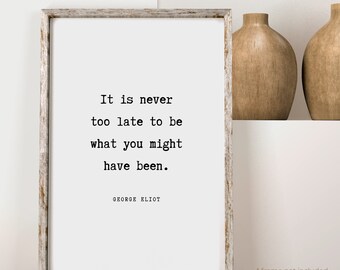 It is Never Too Late - Etsy