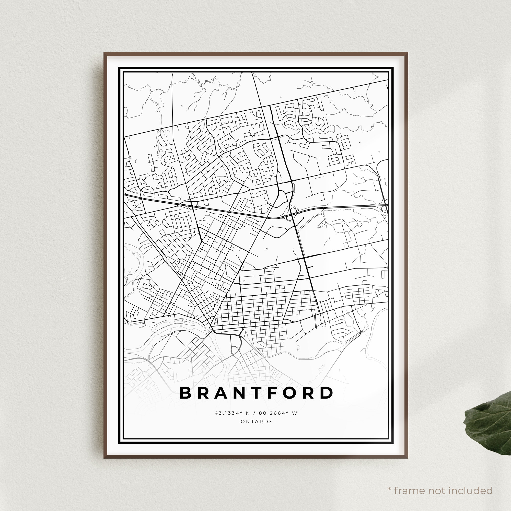 Brantford Map Print Brantford Street Map Poster Canada - Etsy