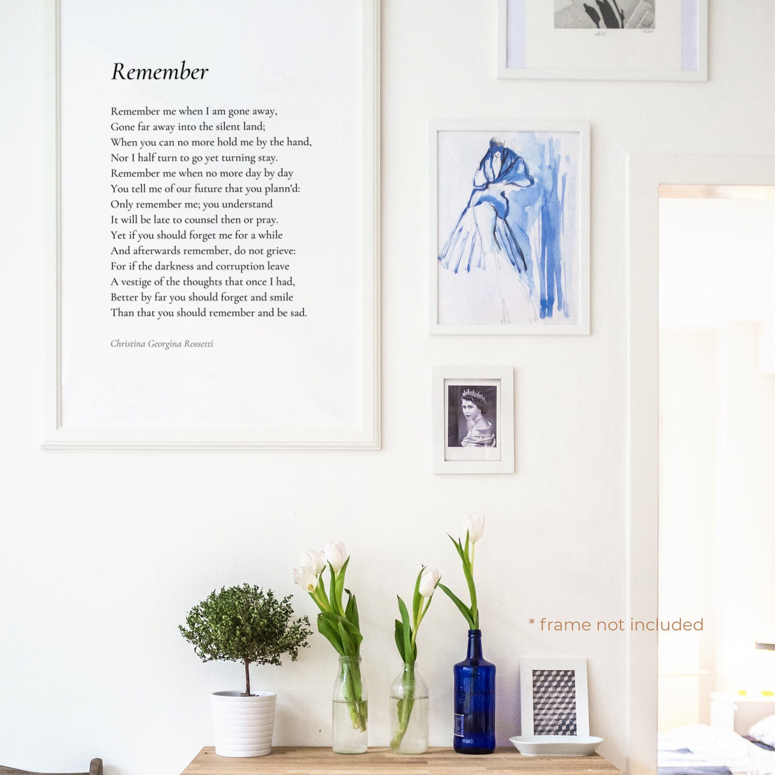 Remember by Christina Georgina Rossetti Poem Print Poetry - Etsy