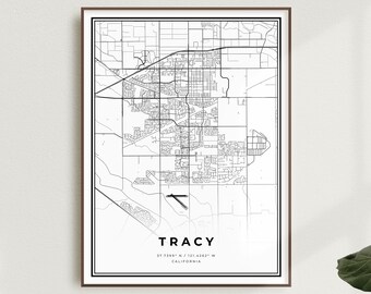 Tracy California Map - Etsy