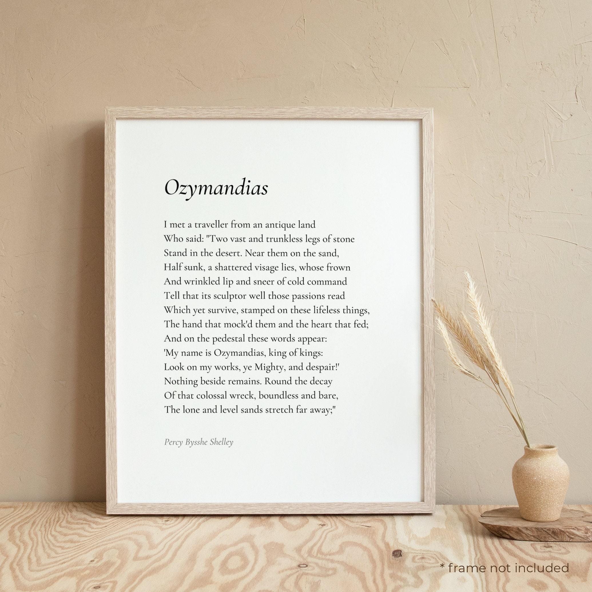 Ozymandias Percy Bysshe Shelley Ozymandias By Percy Bysshe Shelley