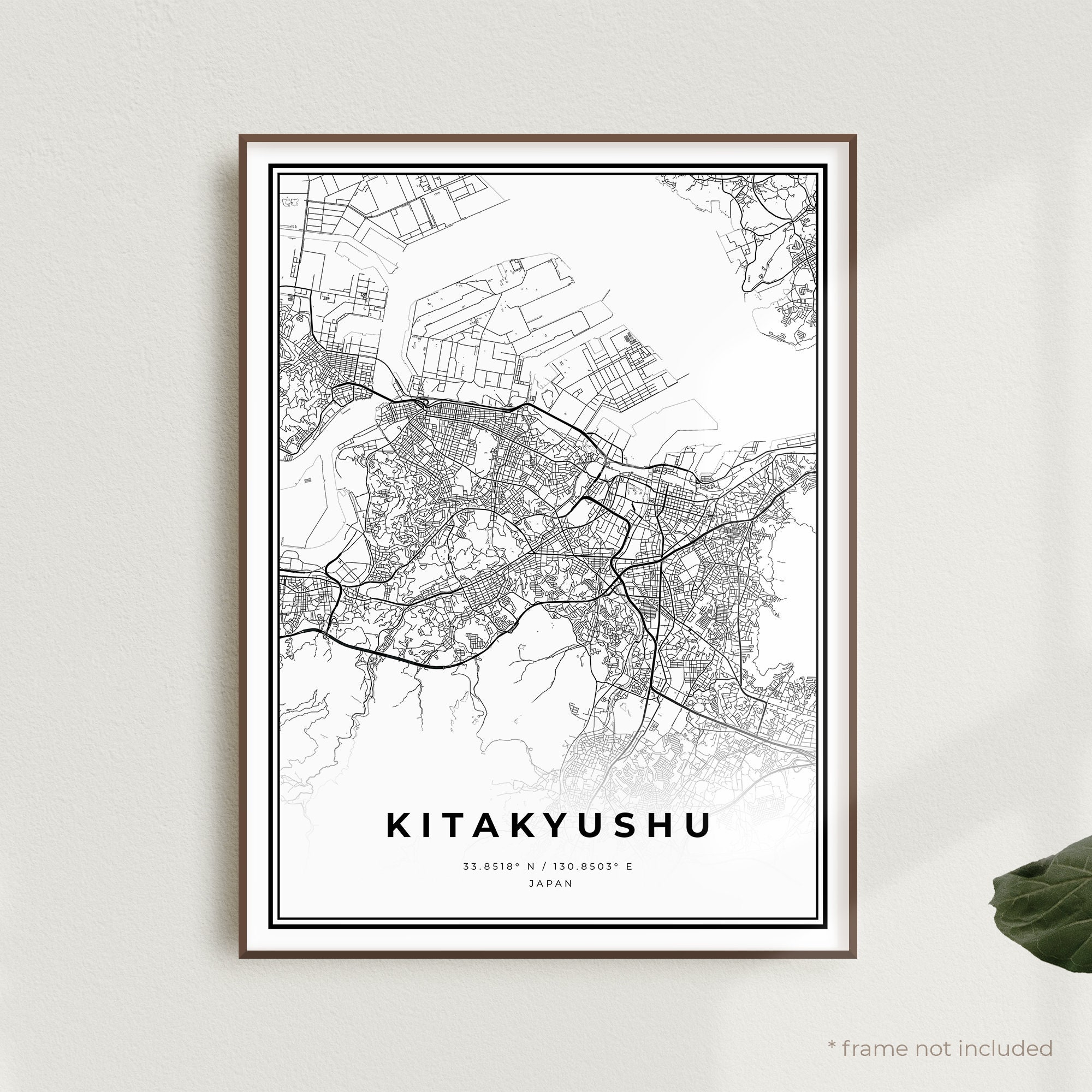 Kitakyushu Map Print Kitakyushu Street Map Posterjapan - Etsy