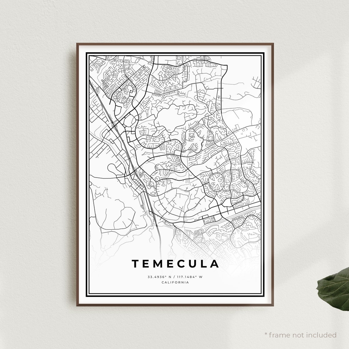 Temecula Map Print Temecula Street Map Poster California - Etsy