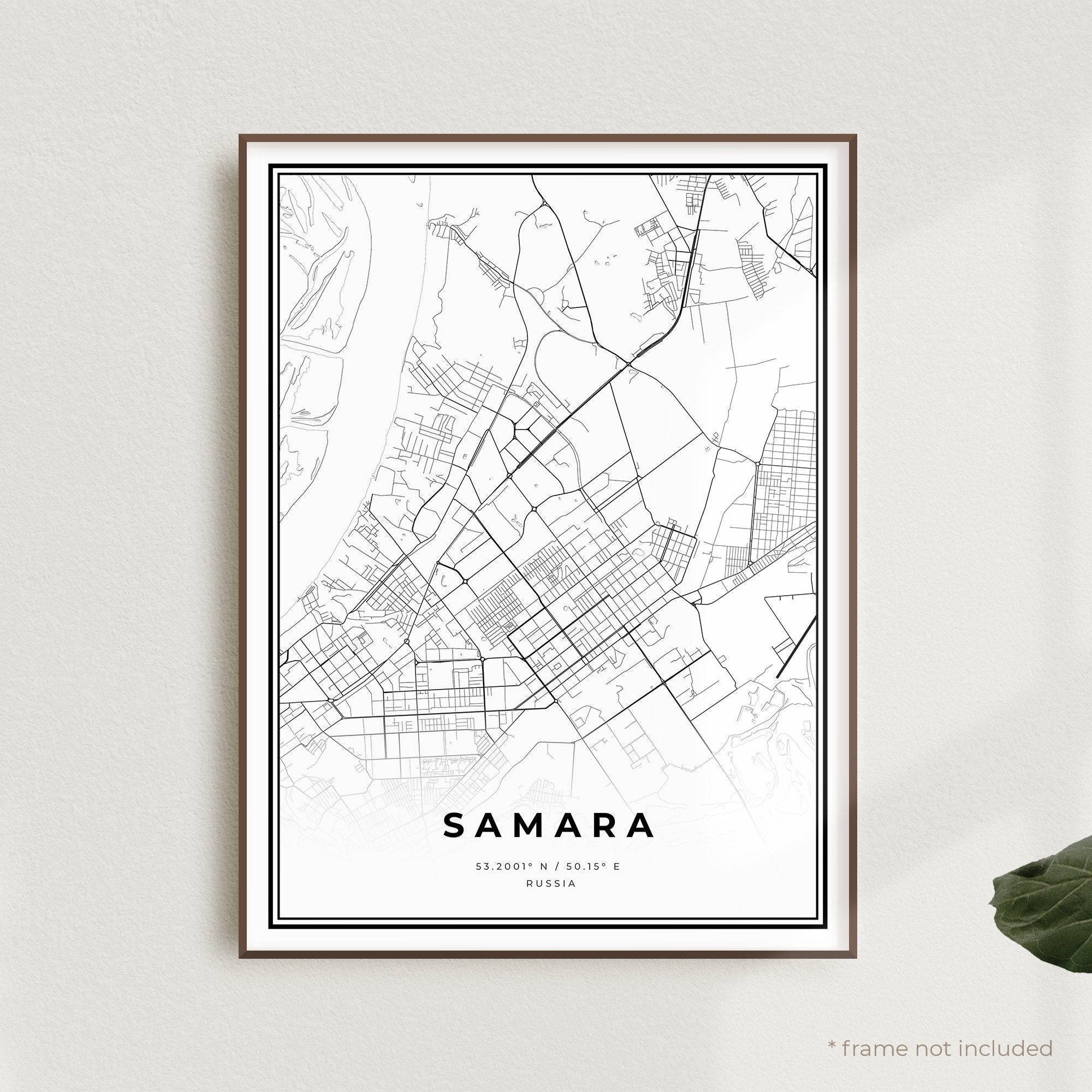 Samara Map Print Samara Street Map PosterRussia Modern | Etsy